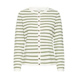 Ichi Knit Cardigan female size L Apple / White