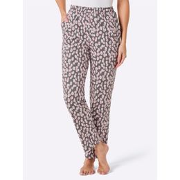 feel good Damen Hose, anthrazit-ros&eacute;-bedruckt, Gr&ouml;&szlig;e 18/19