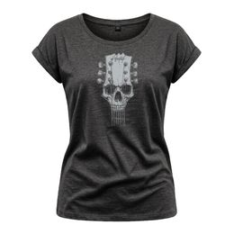 Makaya Shirt 'Gitarrenkopf' Damen Gr&ouml;&szlig;e XL grau