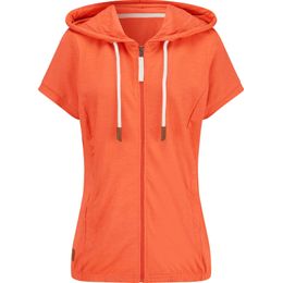 CR&Eacute;ATION L Damen Sweatjacke mit Nahttaschen orange Gr&ouml;&szlig;e 42