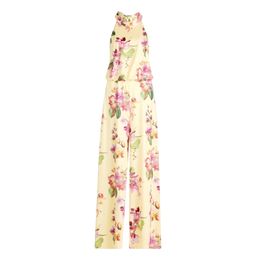 Vera Mont Jumpsuit Damen Gr&ouml;&szlig;e L hellgelb / gr&uuml;n / rosa