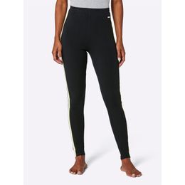 feel good Damen Leggings, Schwarz, Gr. 48/50, Leggings, Material: Baumwolle