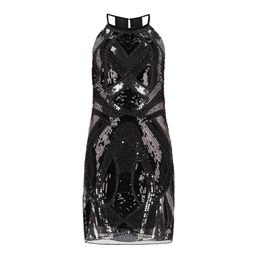 NAEMI Cocktailkleid Damen Gr&ouml;&szlig;e 34/36 braun / schwarz / silber