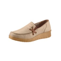 Loretta Damen Slipper, Braun, Gr. 42, Mokassins & Slippers, Material: Glattleder