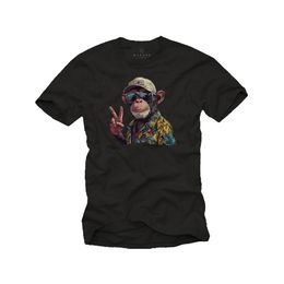 Makaya Shirt 'Peace Affe' Herren Gr&ouml;&szlig;e XXXL schwarz