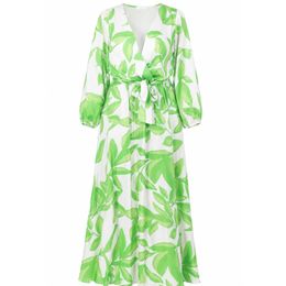 Elara Kleid Damen Gr&ouml;&szlig;e 42 khaki / wei&szlig; Sommerkleid