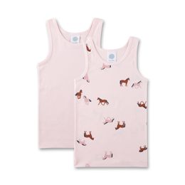 Sanetta Unterhemd M&auml;dchen Gr&ouml;&szlig;e 116 braun / rosa / pastellpink