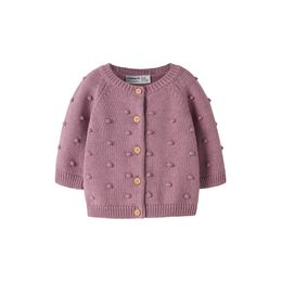 name it Strickjacke 'NBFNASHA' Gr&ouml;&szlig;e 74 mauve