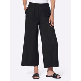 Heine Damen Culotte, Schwarz, Gr. 46, 7/8-Hose, 100% Baumwolle