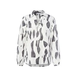 Marie Lund Blusenshirt in ecru anthrazit - 0005 | Gr.: 38