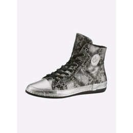 Andrea Conti sheego Gro&szlig;e Gr&ouml;&szlig;en Sneaker, schwarz-silberfarben, Gr&ouml;&szlig;e 42 - Damen