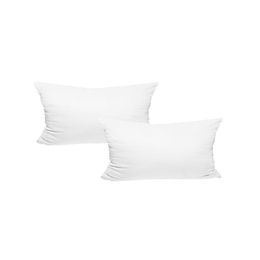 JACK 2er Set Teddy Flausch Kissen 45x45cm in Wei&szlig; | Gr.: 50x50 cm