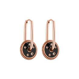 Purelei Ohrringe 'Nova' Damen Gr&ouml;&szlig;e 1.4 rosegold / schwarz