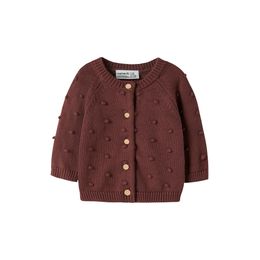 name it Strickjacke 'NBFNASHA' Gr&ouml;&szlig;e 86 beere