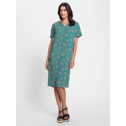 Heine Druckkleid, Blau, Gr. 38, Damen, Kleider, Material: Viskose