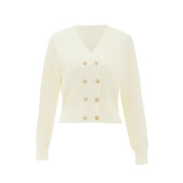 NAEMI Strickjacke Damen Gr&ouml;&szlig;e XS/S wollwei&szlig;