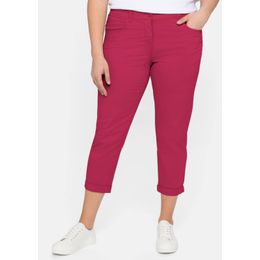 sheego Damen 7/8-Hose in schmaler Form, orchidee, Gr&ouml;&szlig;e 58