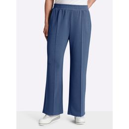 Heine Damen Jerseyhose, Blau, Gr. 36, Weite Hosen, Material: Modal