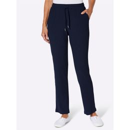 WITT Damen Schlupfhose in Crinkle-Qualit&auml;t, marine, Gr&ouml;&szlig;e 38
