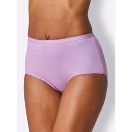 w&auml;schepur w&auml;schepur Damen Taillenslip mit Softgummi-Bund, 2x orchidee-bedruckt + 1x orchidee, Gr&ouml;&szlig;e 48/50