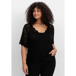 sheego by Joe Browns Ajourstrickjacke