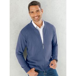 WITT Herren Strickjacke, mittelblau, Gr&ouml;&szlig;e 56