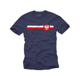 Makaya Shirt 'Polen Wappen' Herren Gr&ouml;&szlig;e XXL blau