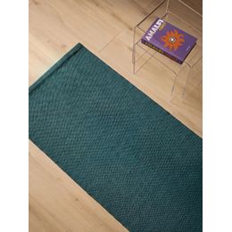 benuta Pop Baumwollteppich Joy Gr&uuml;n 70x200 cm - Moderner Kurzflor-Teppich f&uuml;r Wohnzimmer