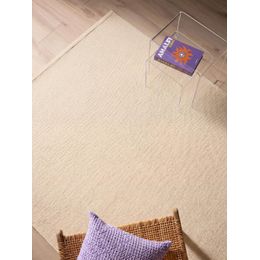 benuta Pop Baumwollteppich Joy Beige 120x170 cm - Moderner Kurzflor-Teppich f&uuml;r Wohnzimmer