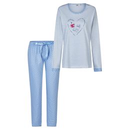 Hajo Pajama 'Premium Cotten' female size S/M Light blue