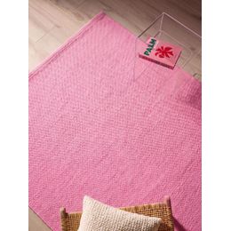 benuta Pop Baumwollteppich Joy Rosa 120x170 cm - Moderner Kurzflor-Teppich f&uuml;r Wohnzimmer