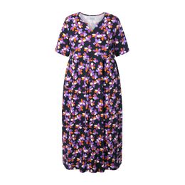 Ulla Popken Kleid Damen Gr&ouml;&szlig;e 50/52 mischfarben / schwarz Sommerkleid