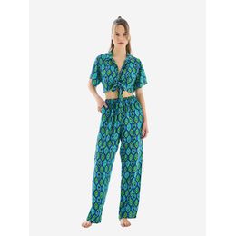 Goldenbay Hose Damen Gr&ouml;&szlig;e 42 blau / schwarz