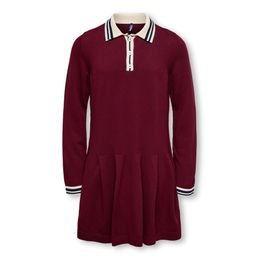 Only Girls Kleid 'KOGKalana' M&auml;dchen Gr&ouml;&szlig;e 122/128 navy / dunkelrot / wei&szlig;