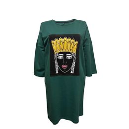 Radada Oversizekleid 'PAITING' Damen Gr&ouml;&szlig;e 40 dunkelgr&uuml;n