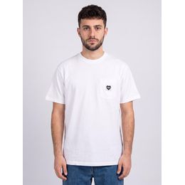 Carhartt Work In Progress Carhartt Wip Shirt 'S/S Pocket Heart T-Shirt White / Black' Herren Gr&ouml;&szlig;e L wei&szlig;