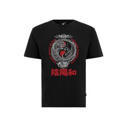 Oldskull T-Shirt 'Asian Yin Yang Unity Graphic' Herren Gr&ouml;&szlig;e M schwarz