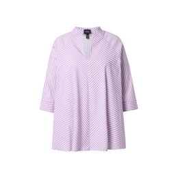 Ulla Popken Tunika Damen Gr&ouml;&szlig;e M/L pflaume / wei&szlig;