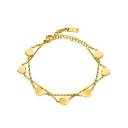 Kim Johanson Bracelet '7 Herzen' female size 16 / 21 cm Gold