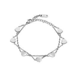 Kim Johanson Bracelet '7 Herzen' female size 16 / 21 cm Silver