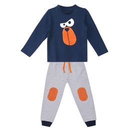 Denokids Trainingsanzug 'Funny Face' Jungen Gr&ouml;&szlig;e 98 dunkelblau