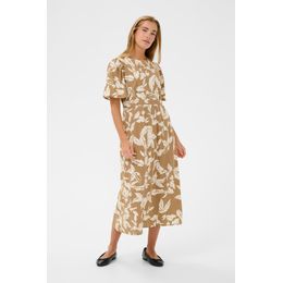 Kaffe Kleid 'KAmarlo' Damen Gr&ouml;&szlig;e 42 beige / wei&szlig; Sommerkleid