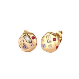 Elli Premium Earrings female size One size Gold / Lavender / Red