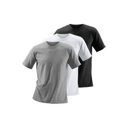 H.i.s Em T-Shirt Herren Gr&ouml;&szlig;e M hellgrau / schwarz / wei&szlig;