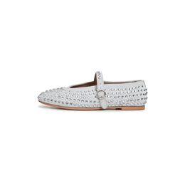 CESARE GASPARI Ballerina Damen Gr&ouml;&szlig;e 37 silbergrau / transparent Sommerschuhe