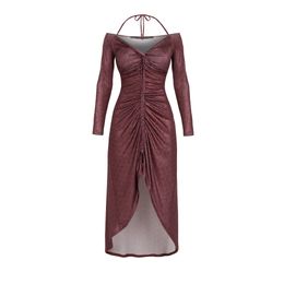 JIORO Kleid Damen Gr&ouml;&szlig;e 42 burgunder Sommerkleid