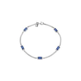 Kuzzoi Armband Herren Gr&ouml;&szlig;e 19 saphir / silber
