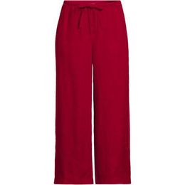 LANDS' END Weite Premium Reinleinen-Schlupfhose in 7/8-L&auml;nge f&uuml;r Damen in Petite-Gr&ouml;&szlig;e, Damen, size: petite, Rot, Leinen, by Lands' End