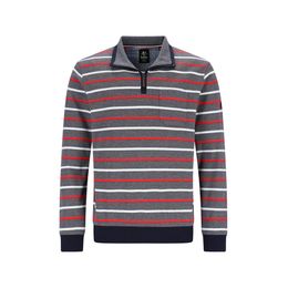 Hajo Sweatshirt 'Stay Fresh' Herren Gr&ouml;&szlig;e L/XL grau / rot / wei&szlig;