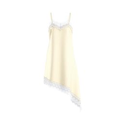 Hypedrop Kleid 'HDKimora' Damen Gr&ouml;&szlig;e 40 hellgelb / wei&szlig; Sommerkleid